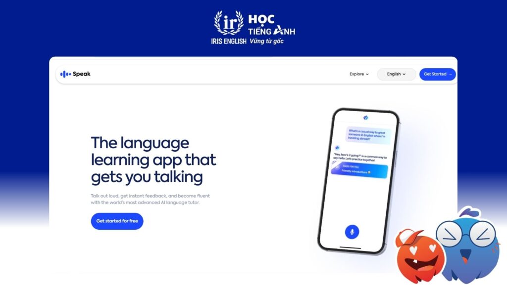 25+ Ứng Dụng Học Tiếng Anh Với AI Giúp Lên Trình Vèo Vèo