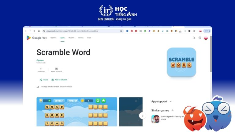 Tổng Hợp 27 Game Học Từ Vựng Tiếng Anh Có Nhiều Lượt Tải Nhất